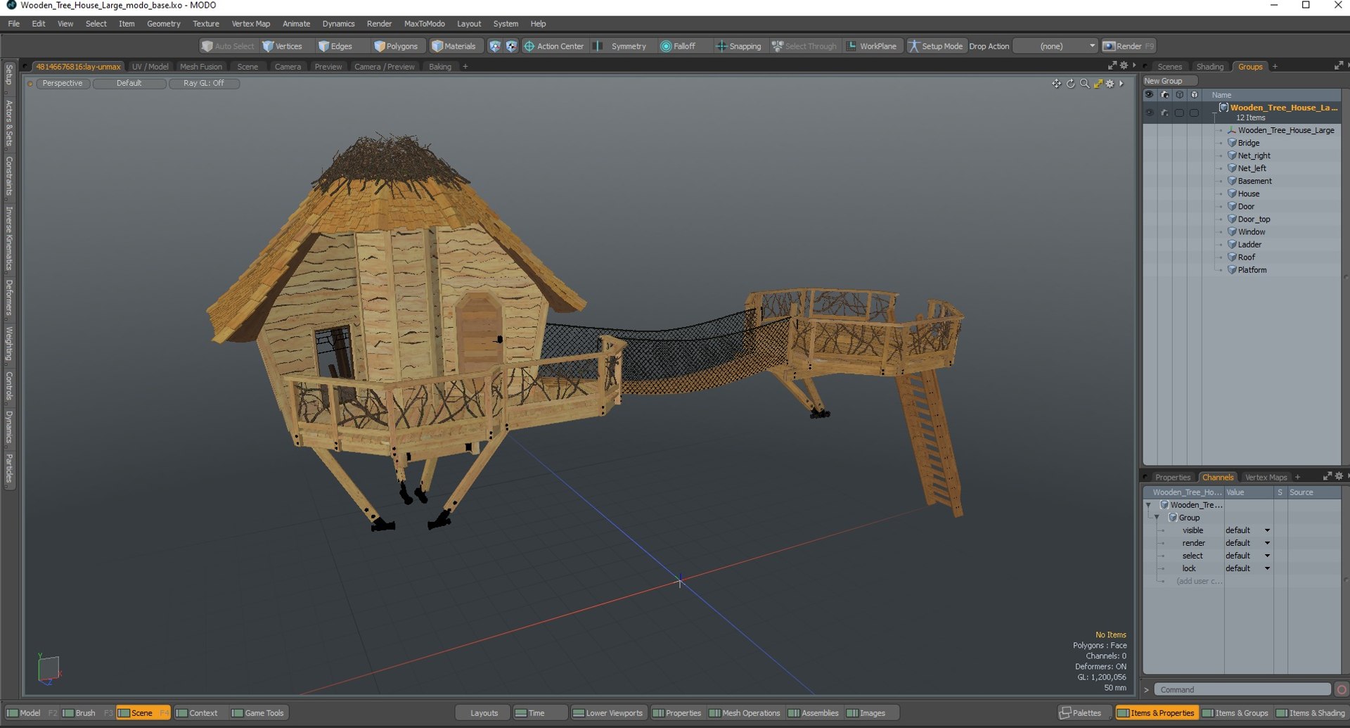 3D Wooden Tree House Large Model - TurboSquid 2099307