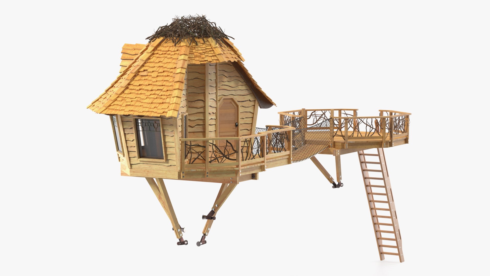 3D Wooden Tree House Large model - TurboSquid 2099307