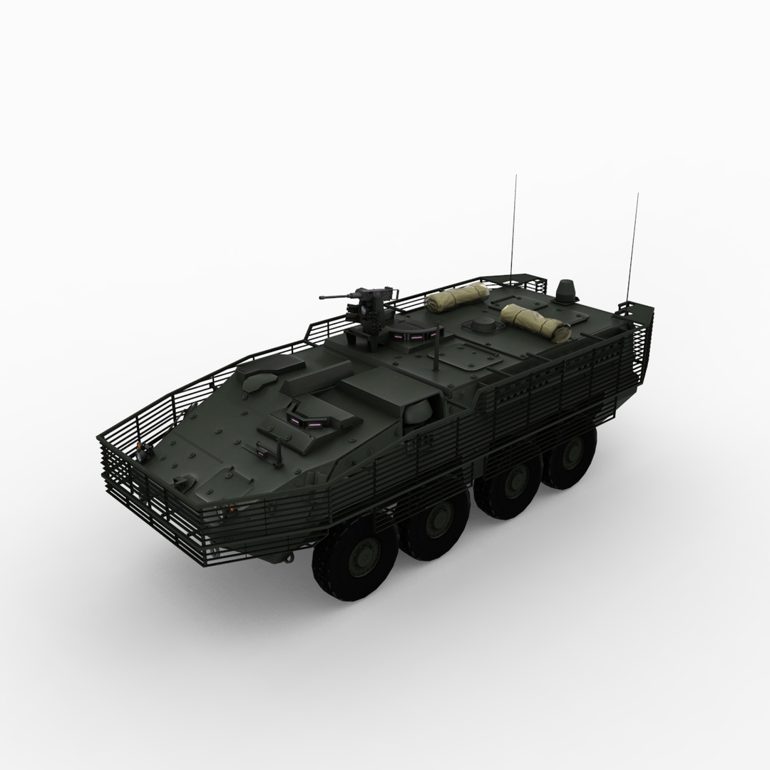 M1126 Slat Armor 3d Model