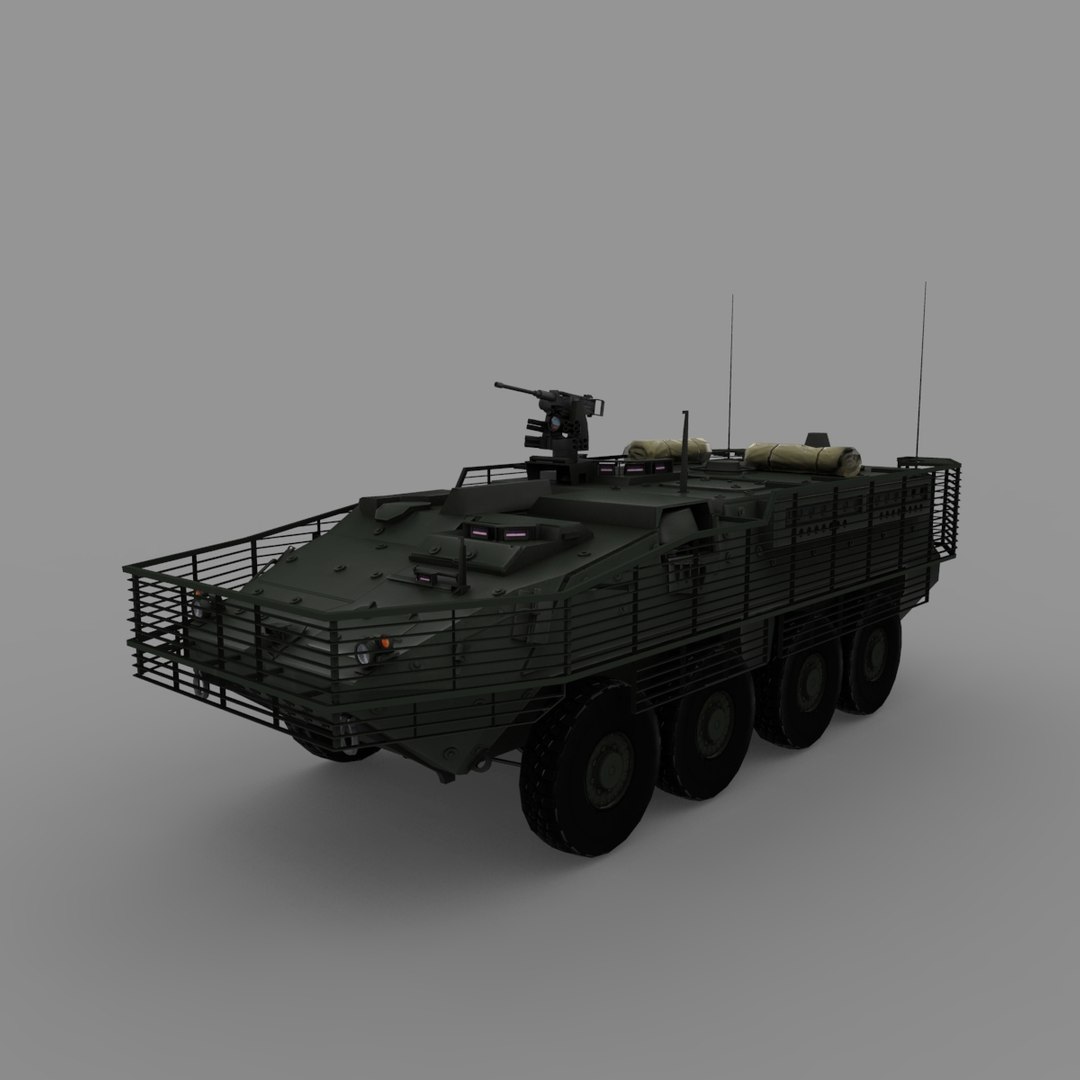 M1126 Slat Armor 3d Model