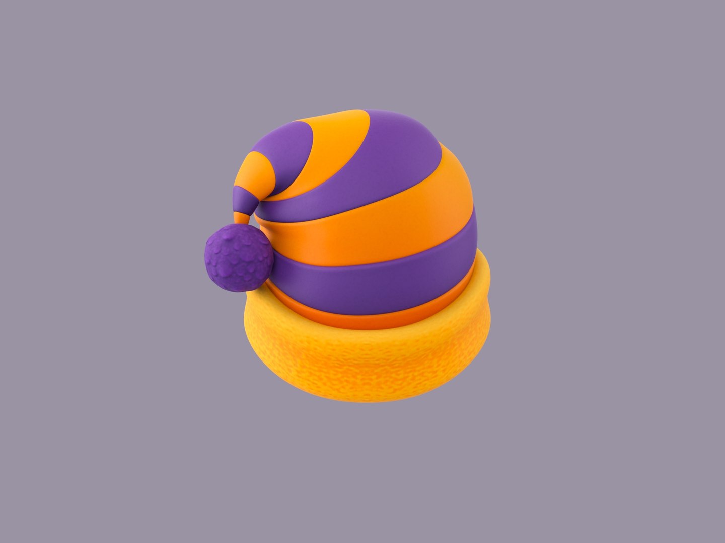 3D Model Hat052 Striped Nightcap - TurboSquid 2337184