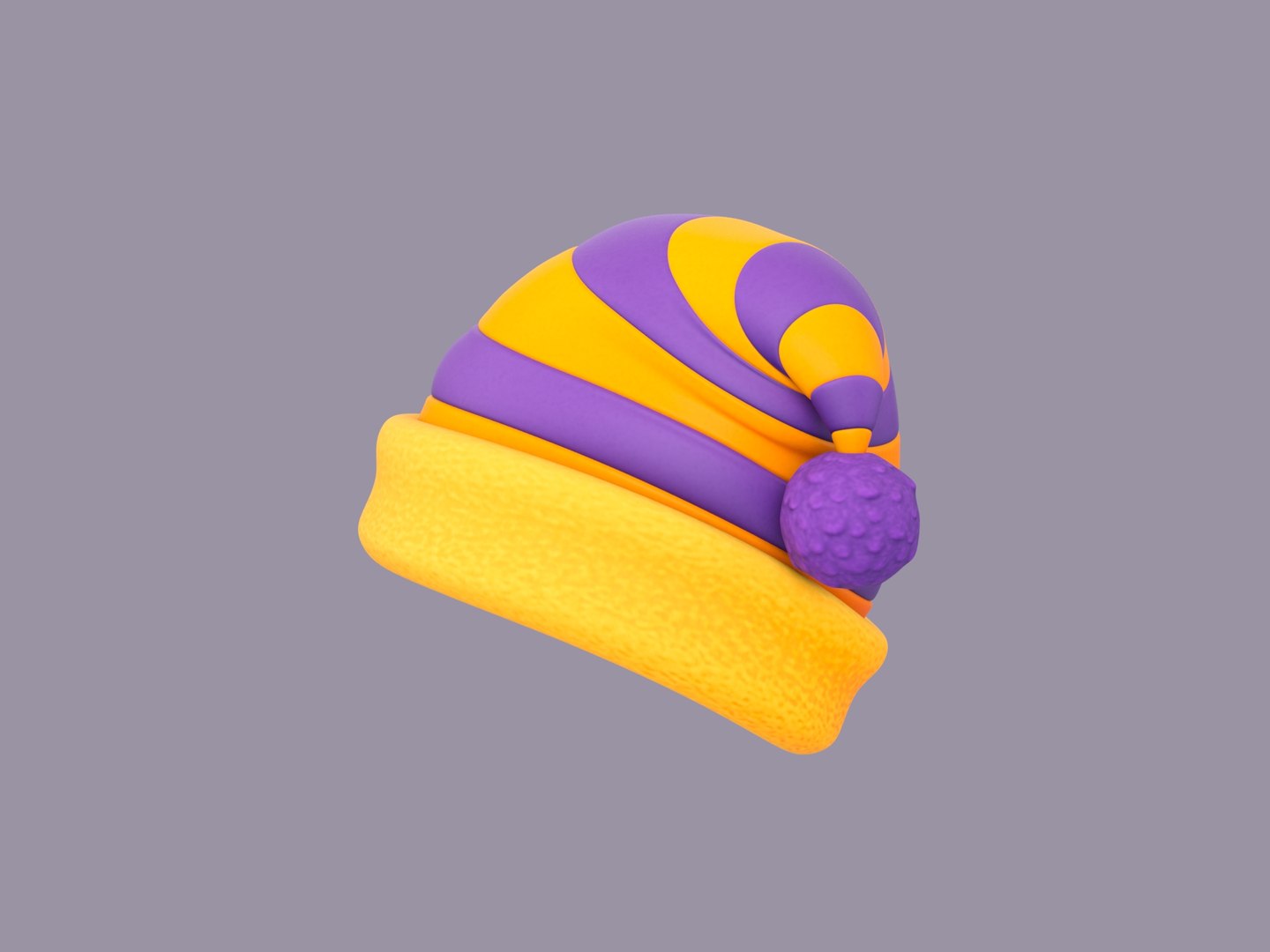 3D Model Hat052 Striped Nightcap - TurboSquid 2337184