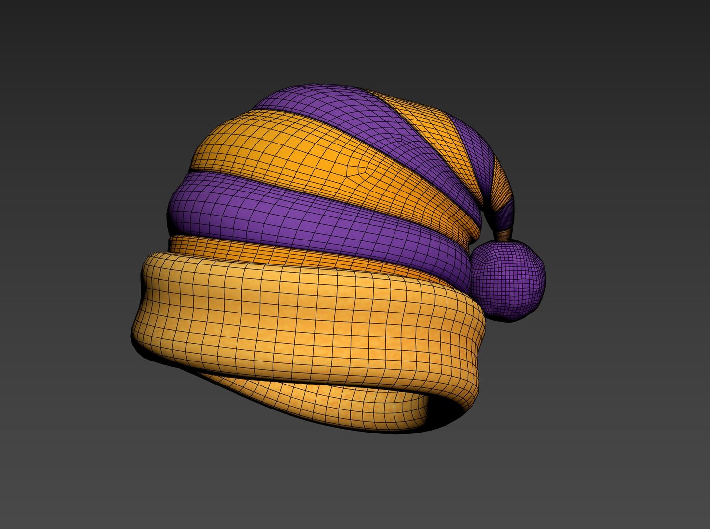 3D Model Hat052 Striped Nightcap - TurboSquid 2337184