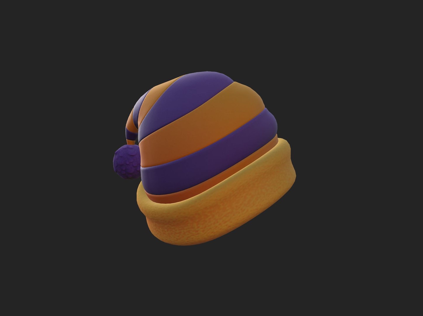 3D Model Hat052 Striped Nightcap - TurboSquid 2337184