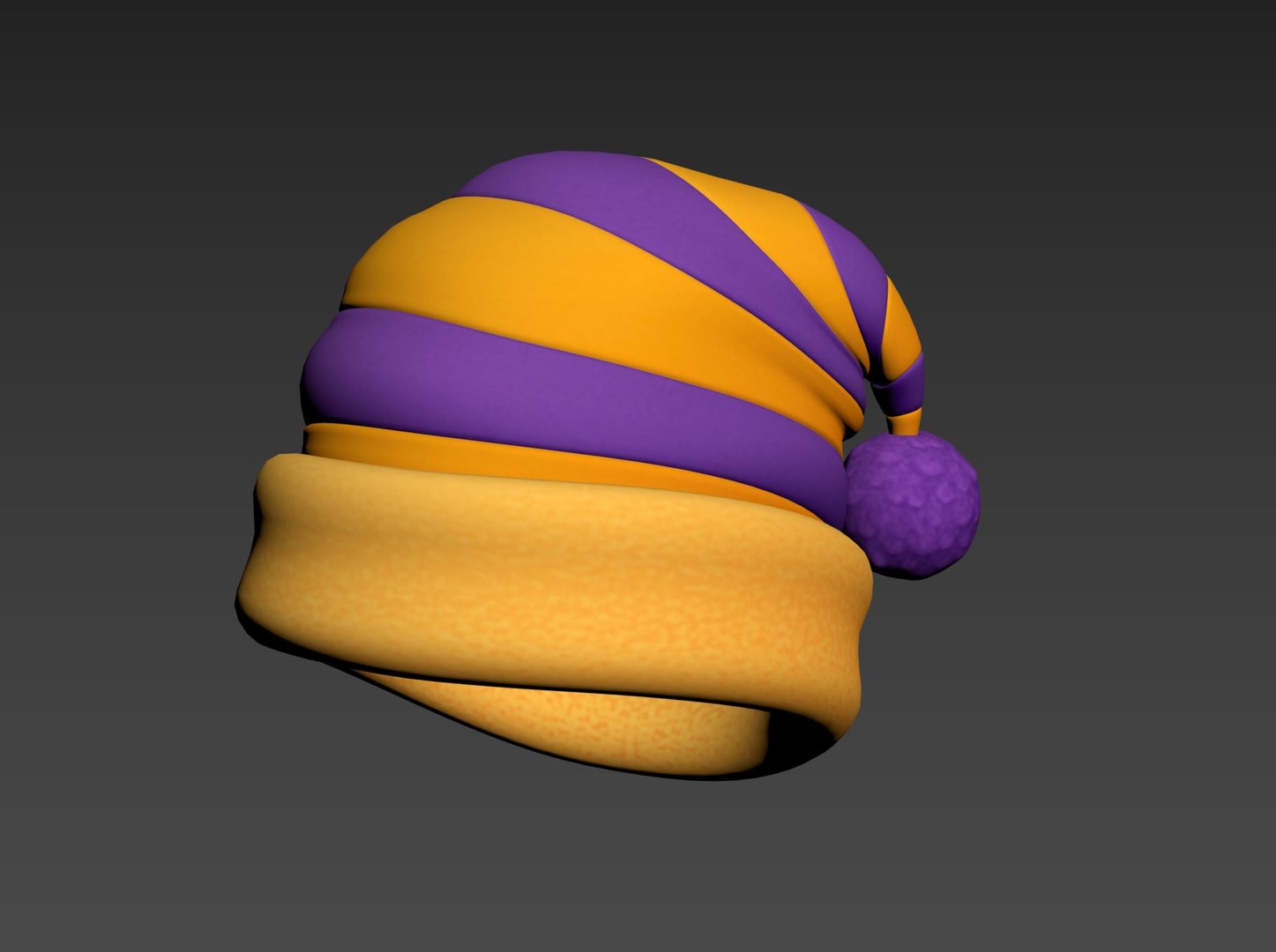 3D Model Hat052 Striped Nightcap - TurboSquid 2337184