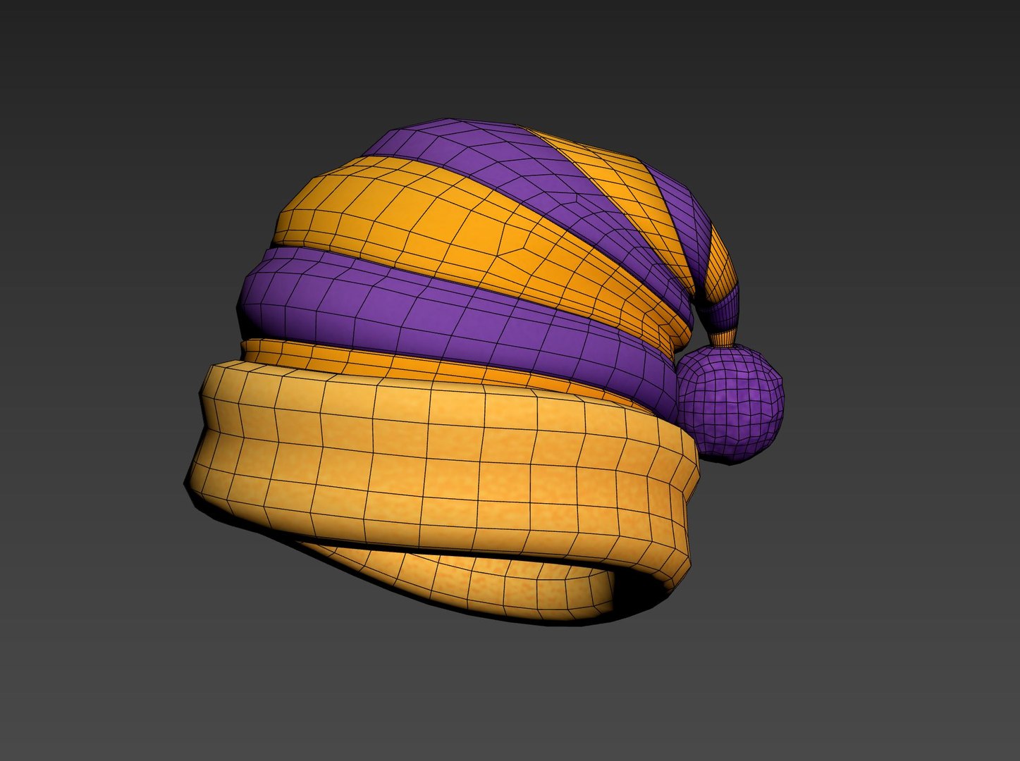 3D Model Hat052 Striped Nightcap - TurboSquid 2337184