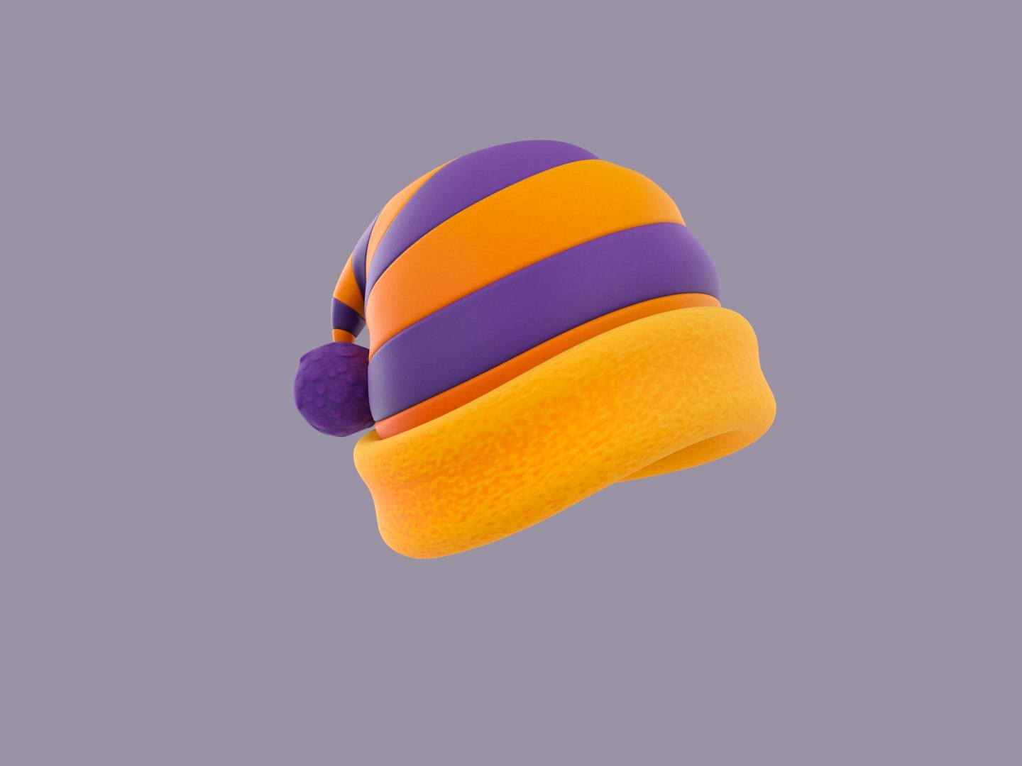 3D Model Hat052 Striped Nightcap - TurboSquid 2337184