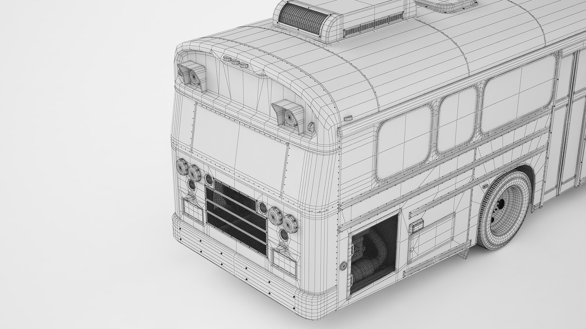 Prison Bus Generic 02 3D model - TurboSquid 1793490