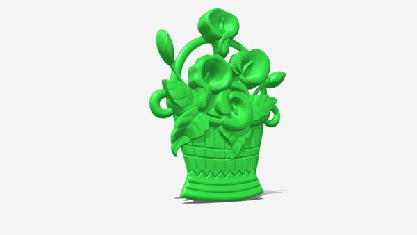 3D basket flower model - TurboSquid 2034973