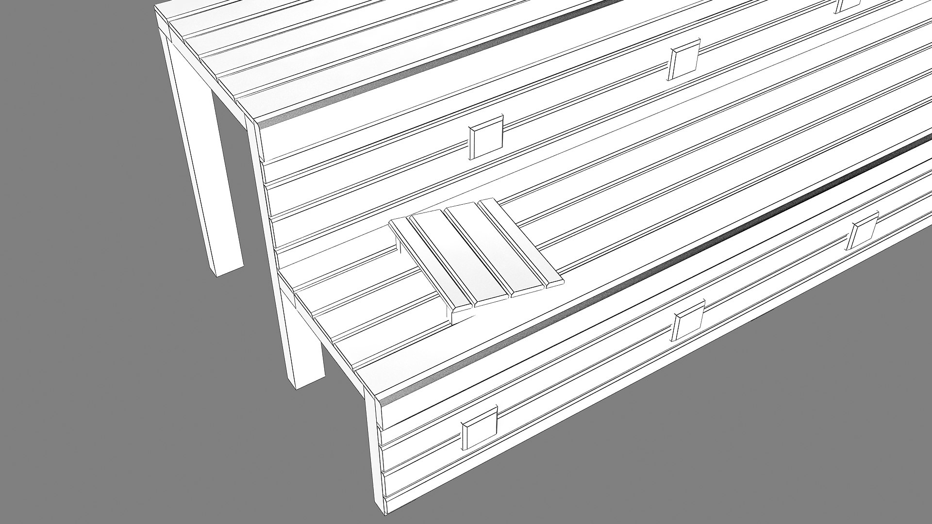 3D sauna bench 02 model - TurboSquid 1706986