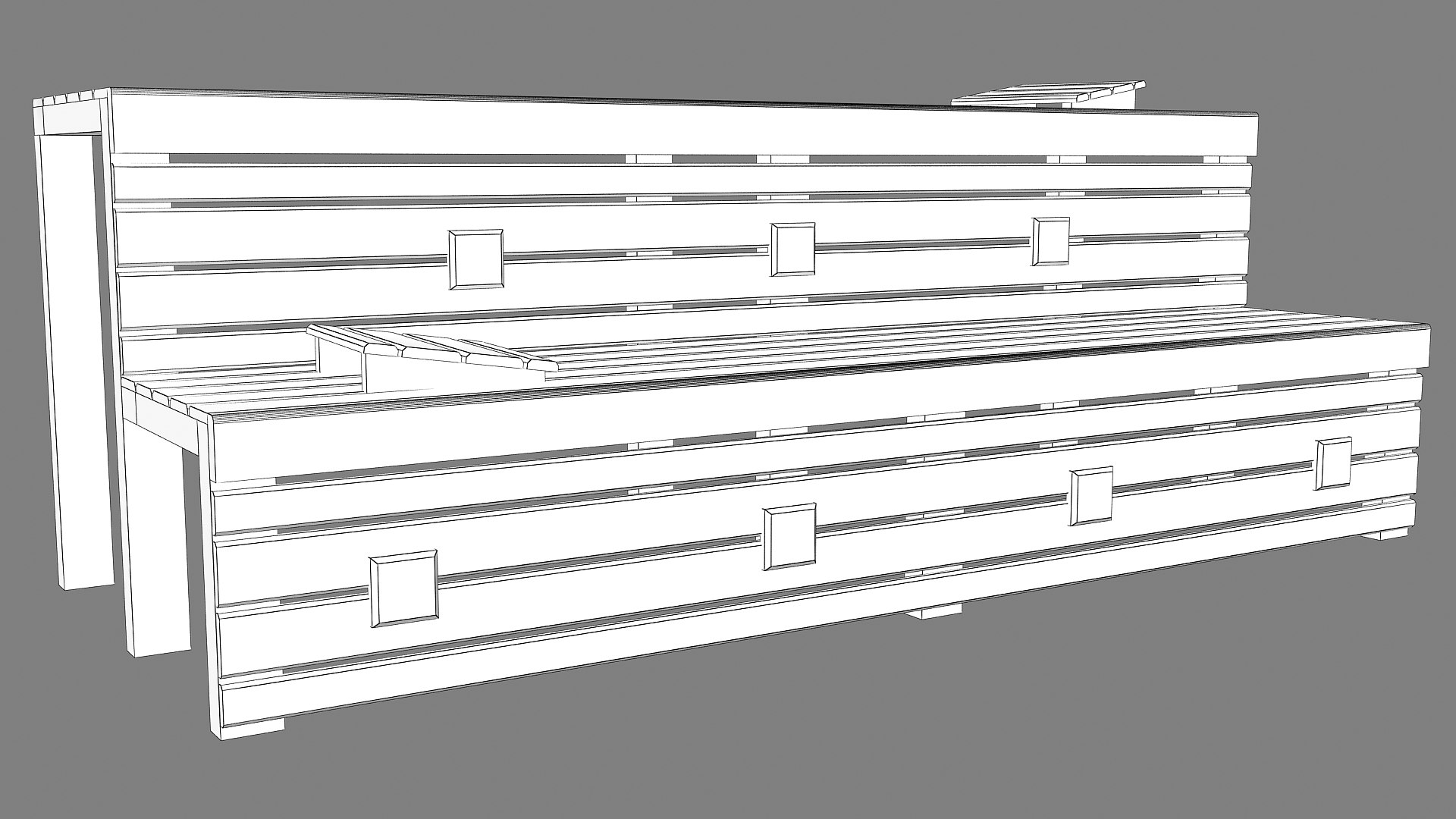 3D sauna bench 02 model - TurboSquid 1706986