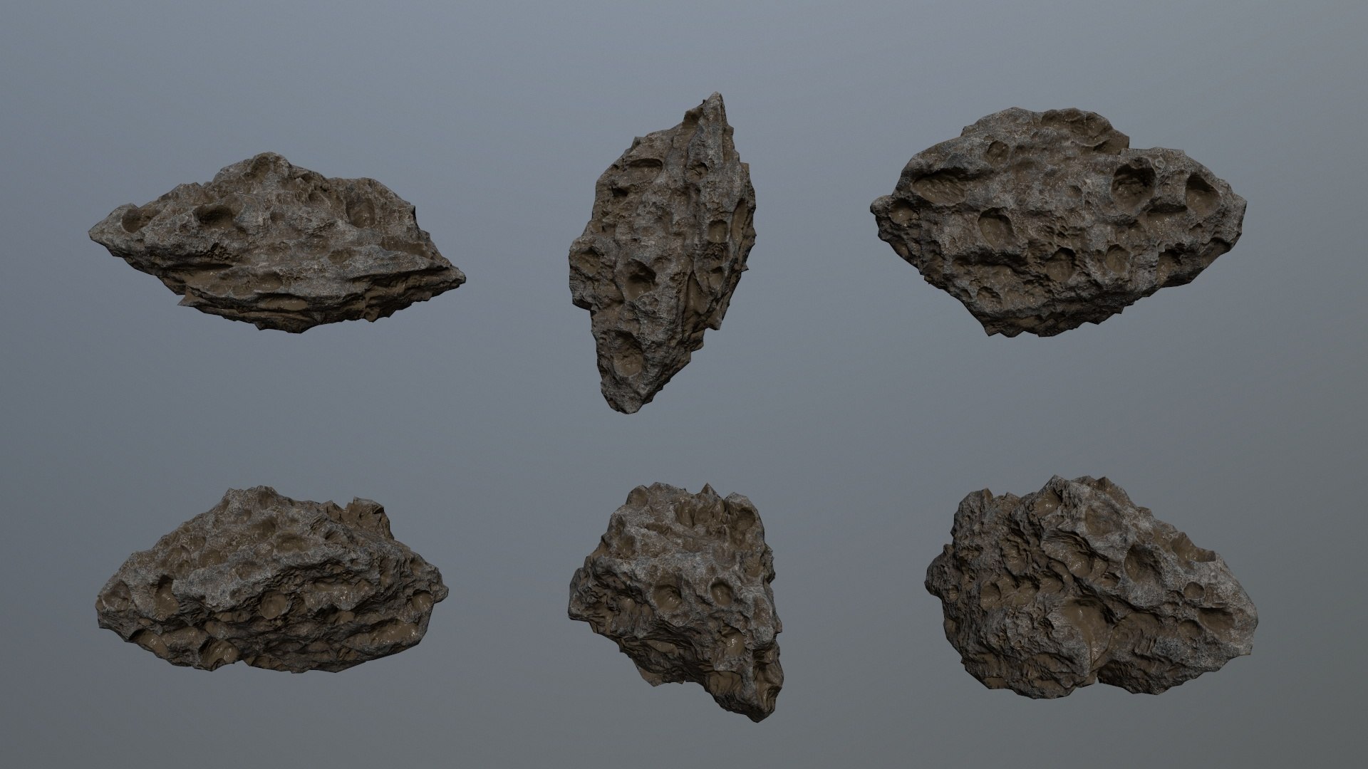 3D Asteroid Set Model - TurboSquid 1742968