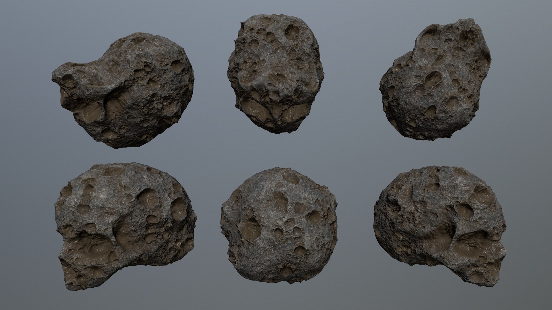 3D Asteroid Set Model - TurboSquid 1742968