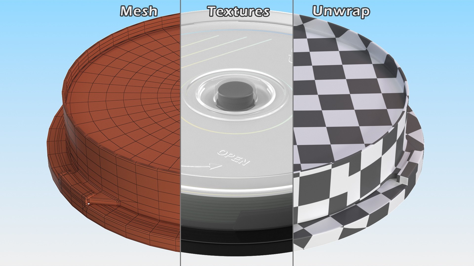 Spindle Box With 10 Discs Pack 3D Model - TurboSquid 1806943