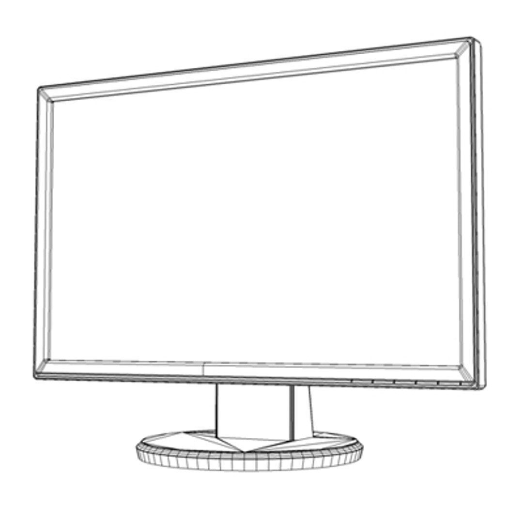 3d Lcd Display Monitor Model