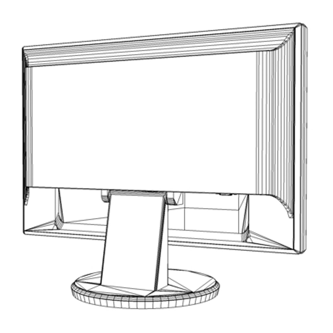 3d Lcd Display Monitor Model