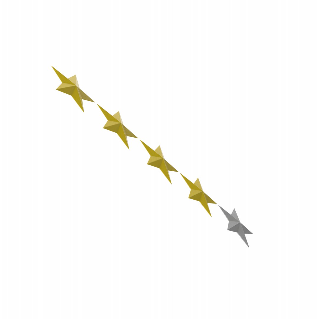 3D Four Stars Rating - TurboSquid 2113446