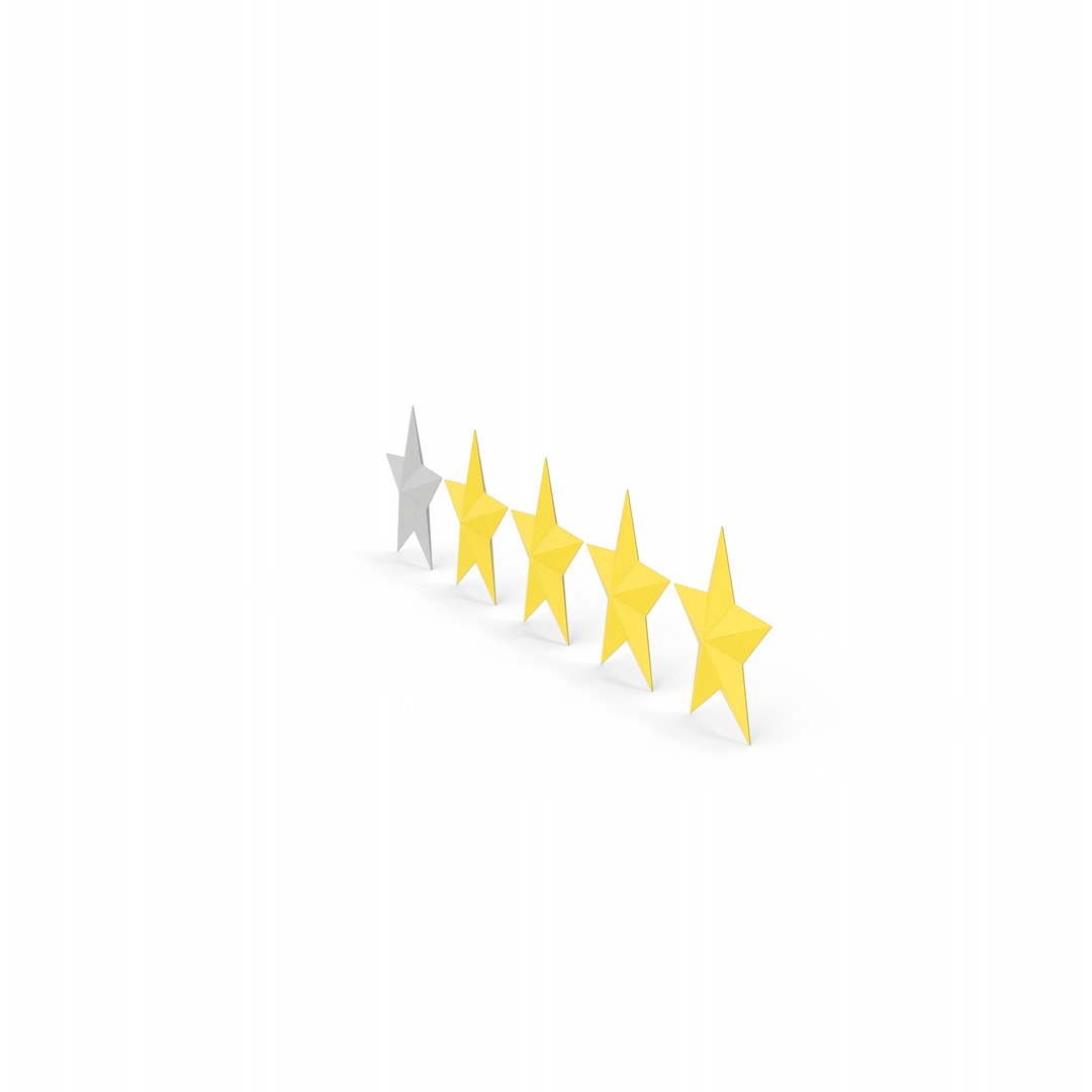 3D Four Stars Rating - TurboSquid 2113446