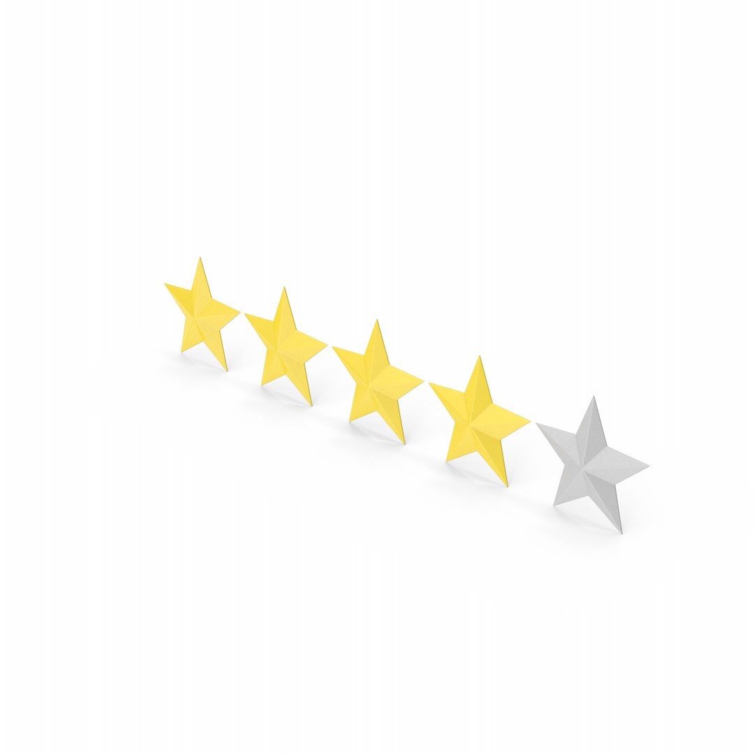 3D Four Stars Rating - TurboSquid 2113446