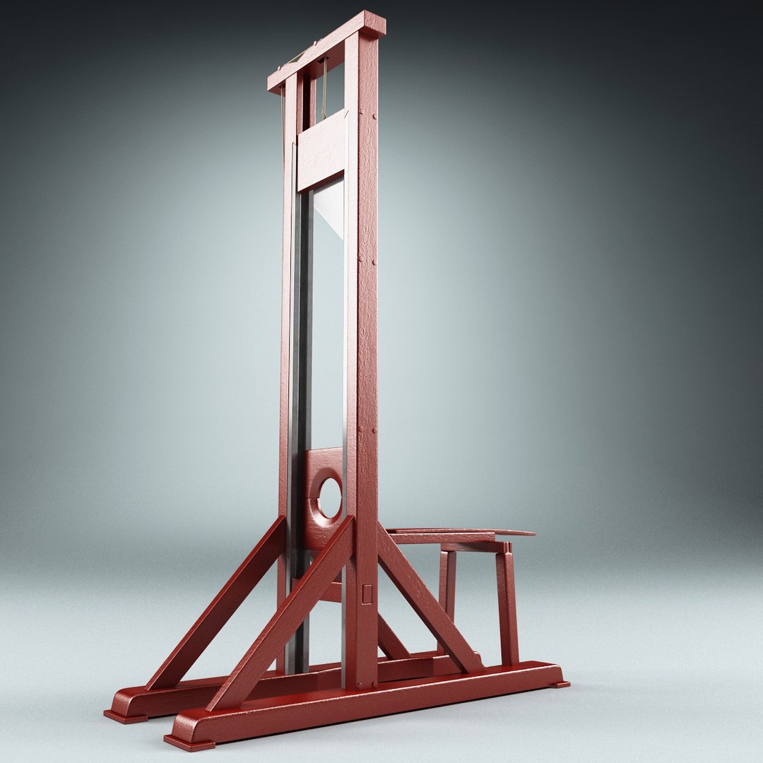3d Guillotines Set Modelled Model