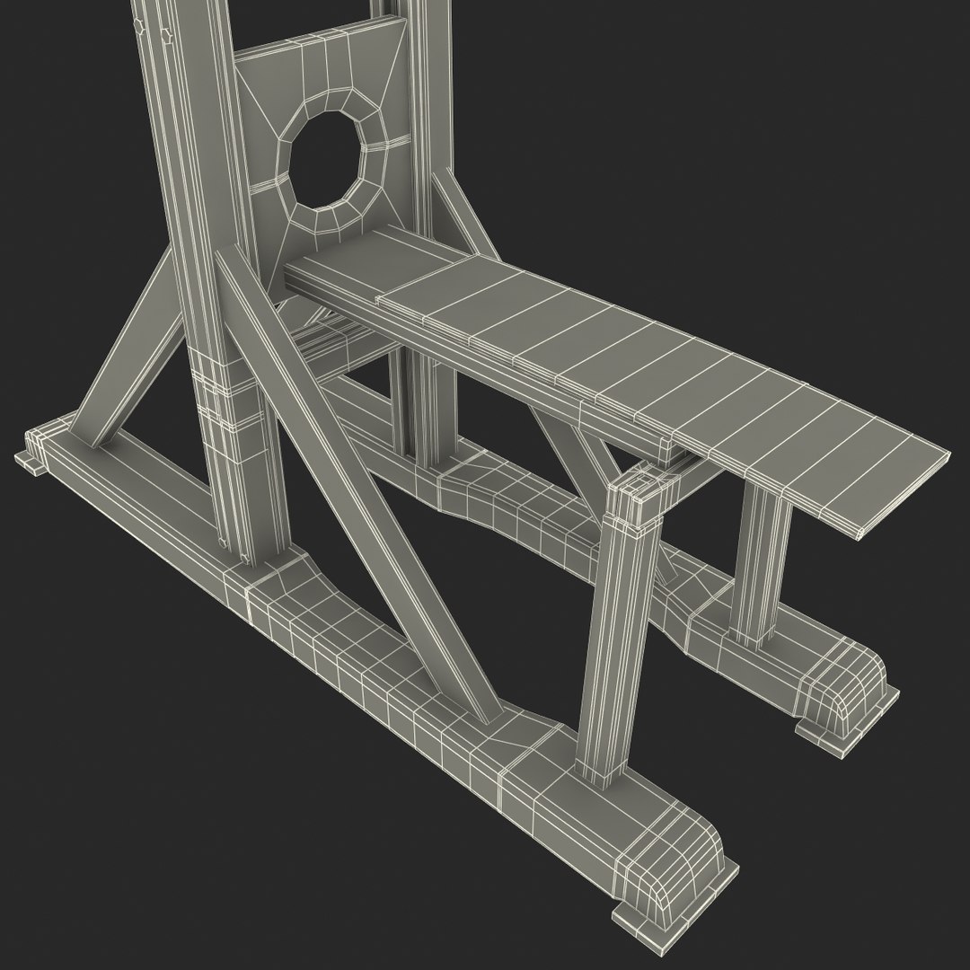 3d Guillotines Set Modelled Model
