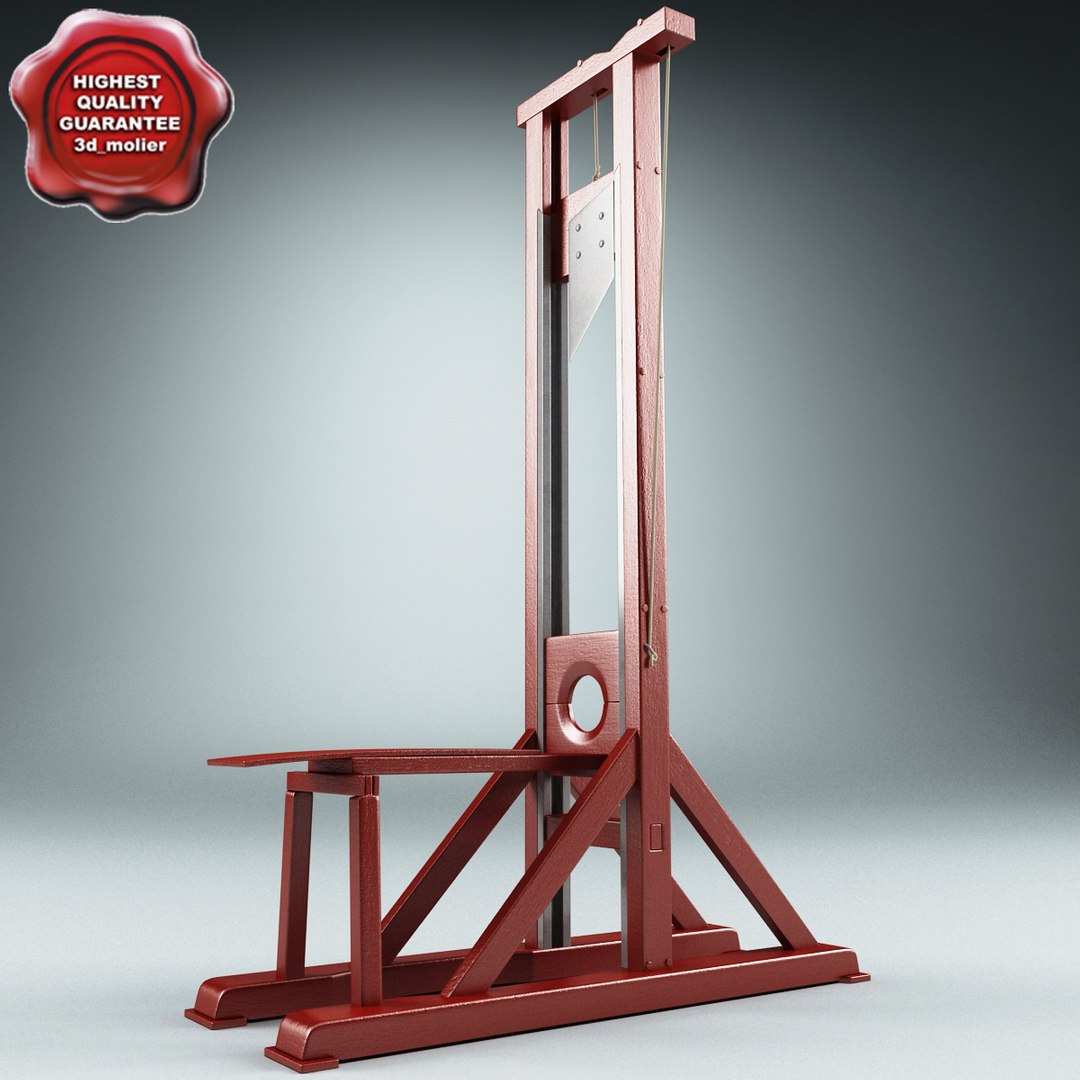 3d Guillotines Set Modelled Model