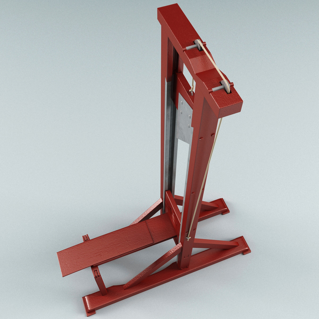 3d guillotines set modelled model