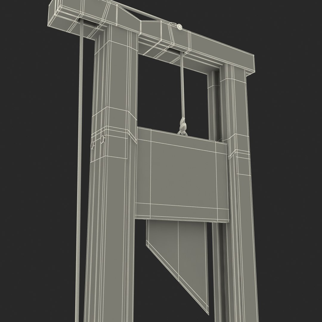 3d Guillotines Set Modelled Model