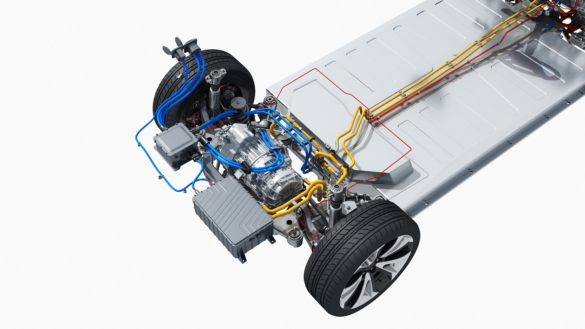 3D model Electric Car Chassis 02 - TurboSquid 1991634