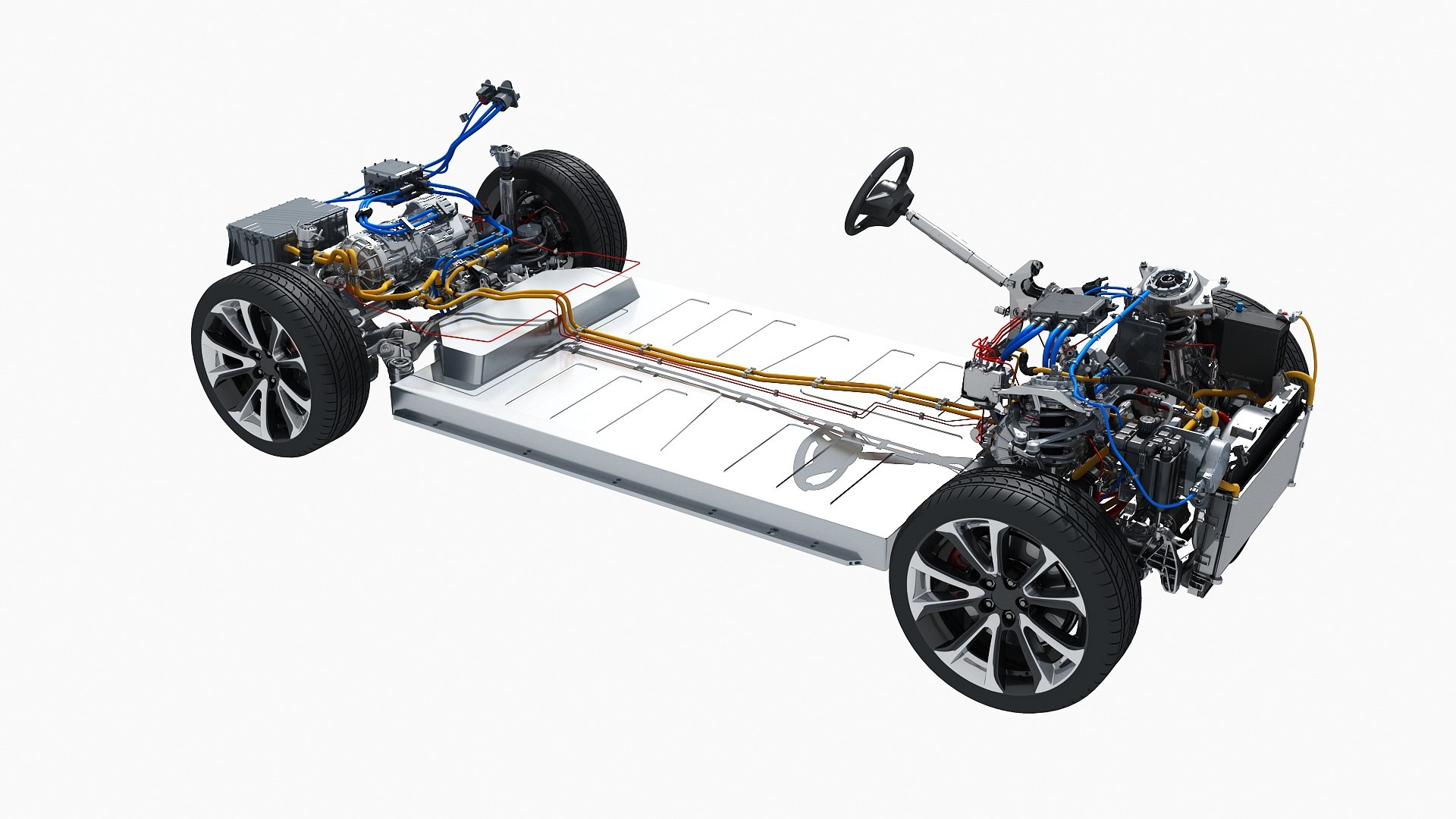 3D model Electric Car Chassis 02 - TurboSquid 1991634