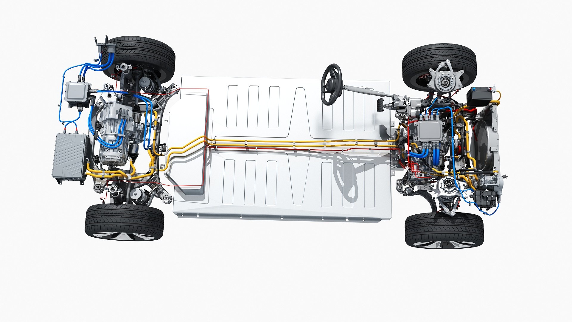 3D model Electric Car Chassis 02 - TurboSquid 1991634