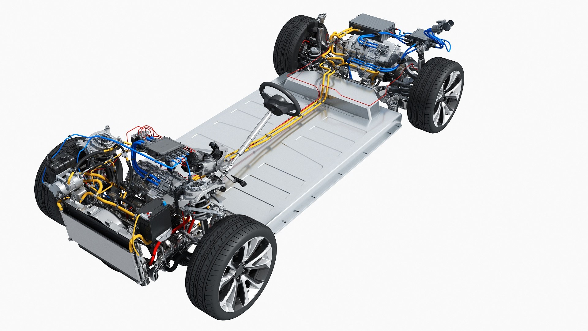 3D model Electric Car Chassis 02 - TurboSquid 1991634
