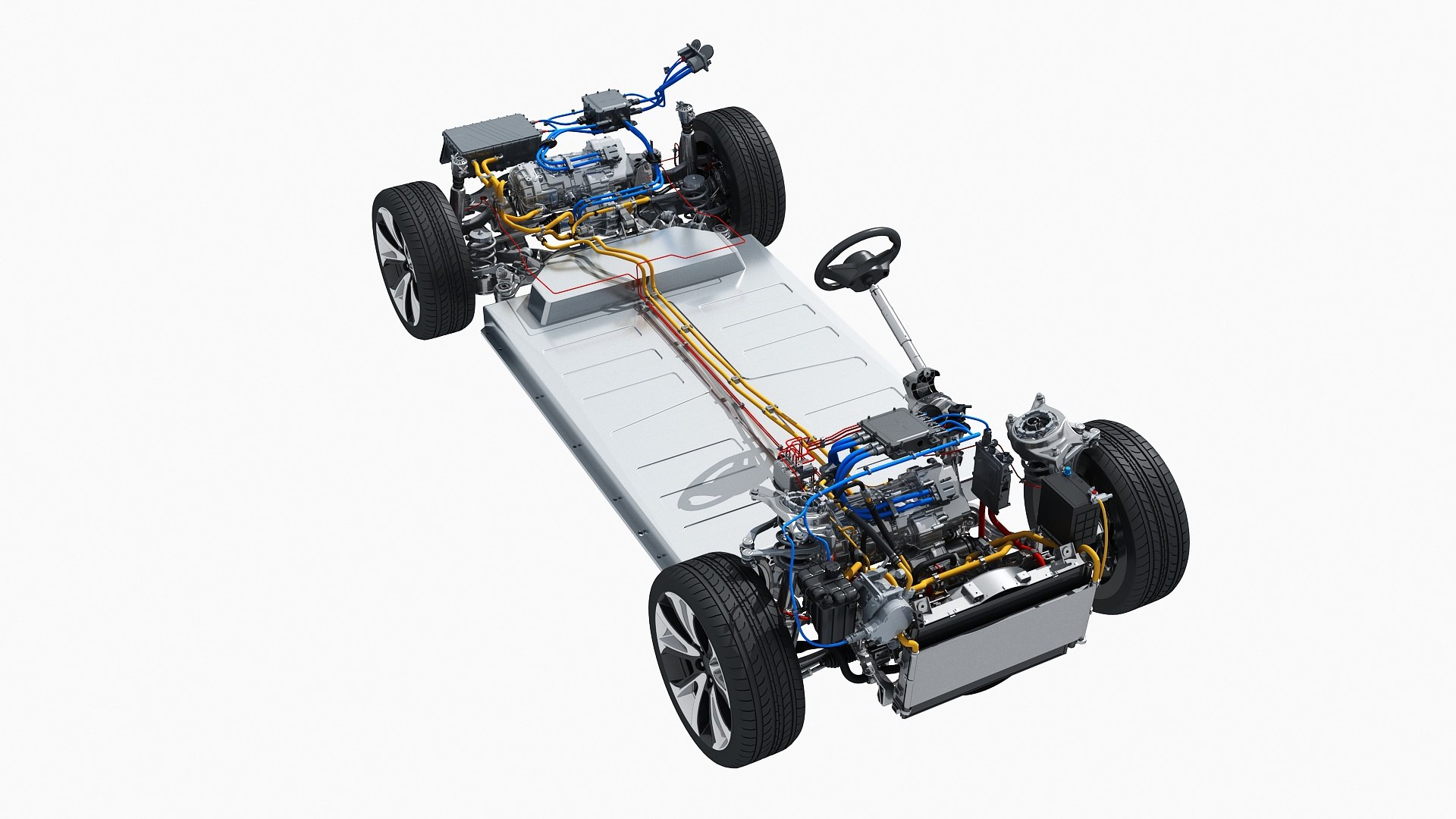 3D model Electric Car Chassis 02 - TurboSquid 1991634