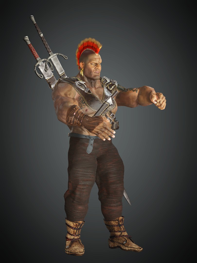 Realistic Rigged Medieval Warrior Soldier Character 3D Model 3D model ...