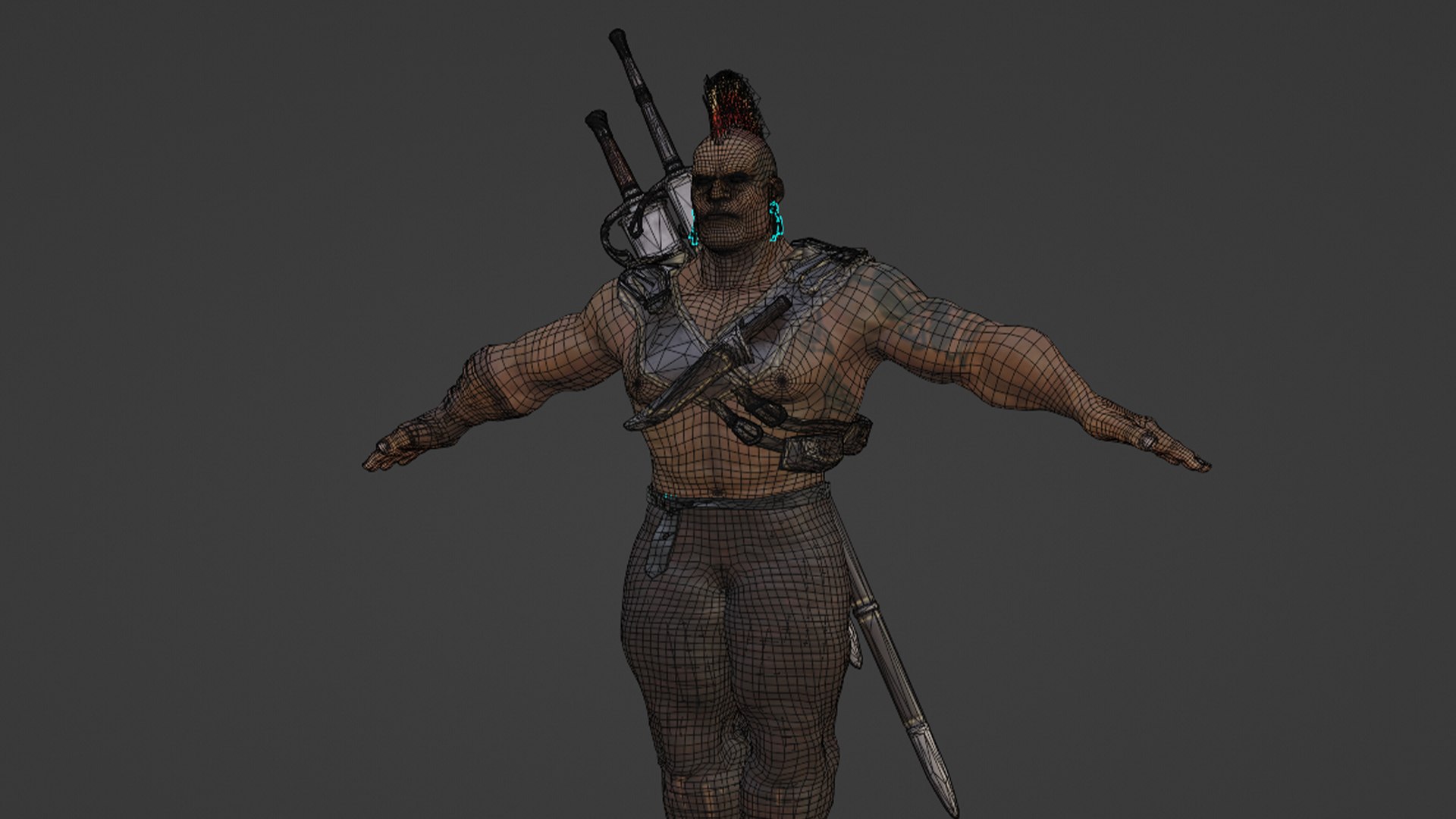 Realistic Rigged Medieval Warrior Soldier Character 3D Model 3D model ...