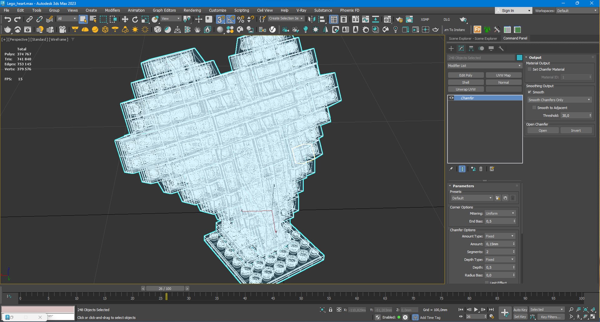 3D Heart Made From LEGO Bricks - TurboSquid 2046273