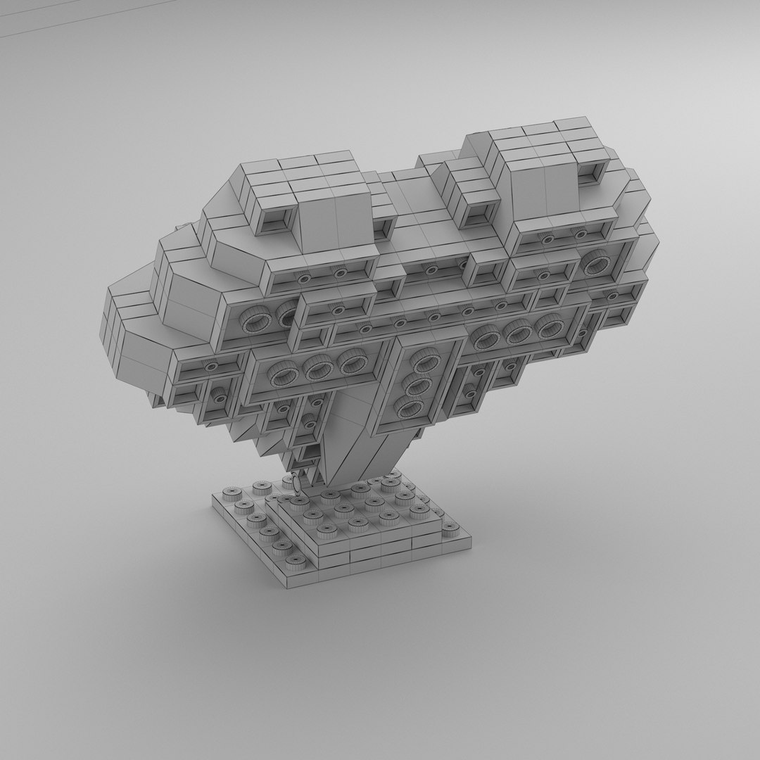 3D Heart Made From LEGO Bricks - TurboSquid 2046273