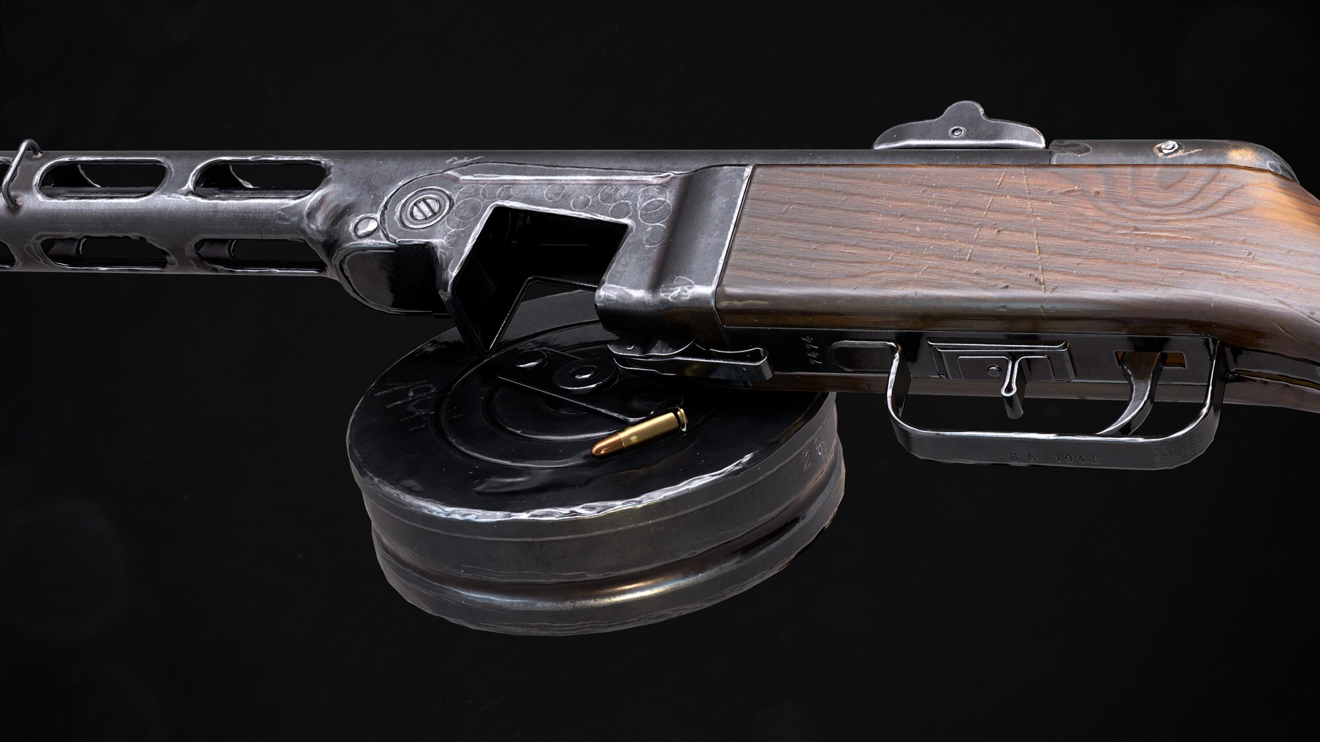 Ppsh-41 Modeled Pbr Model - TurboSquid 1472610