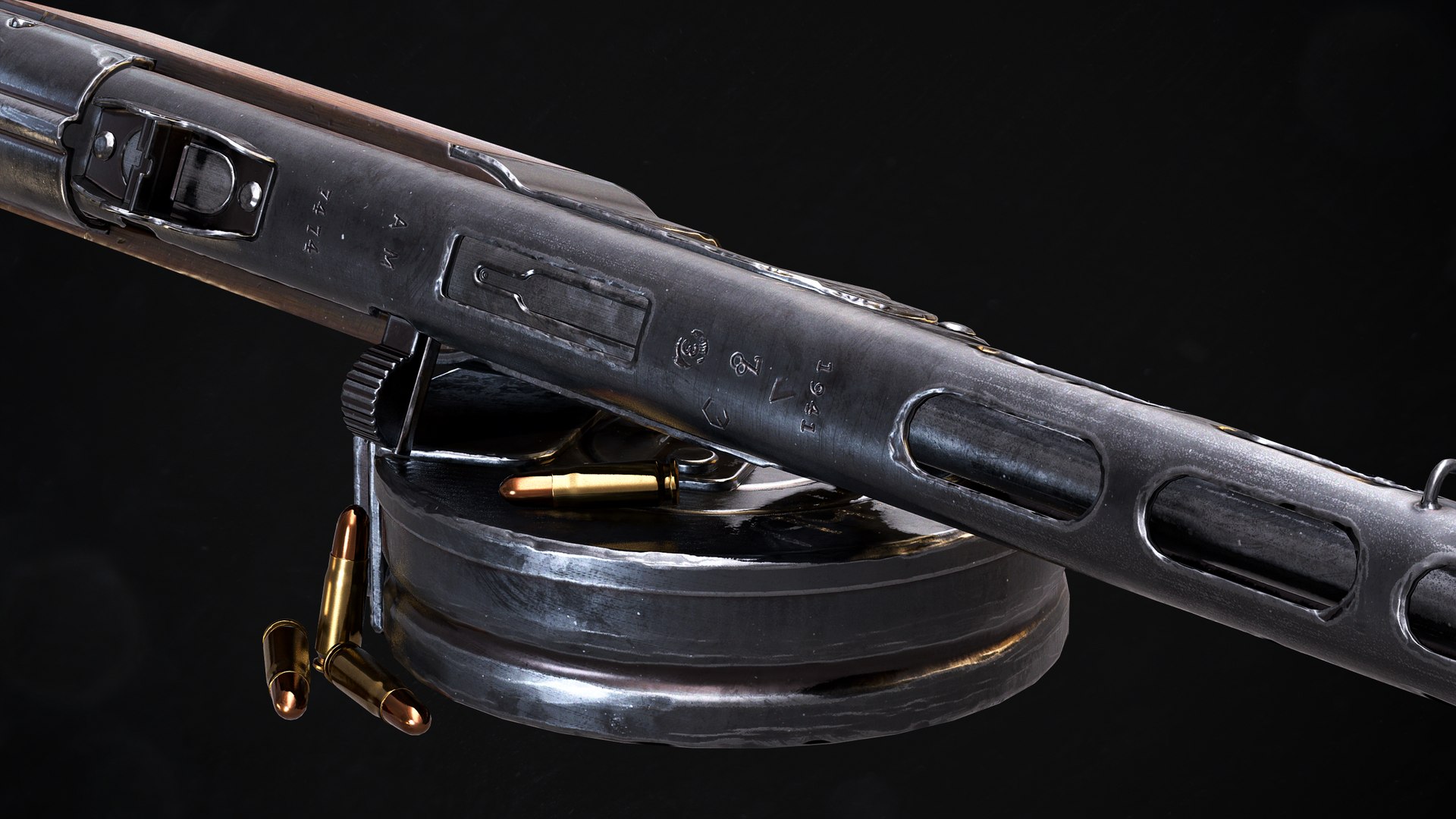 Ppsh-41 Modeled Pbr Model - TurboSquid 1472610