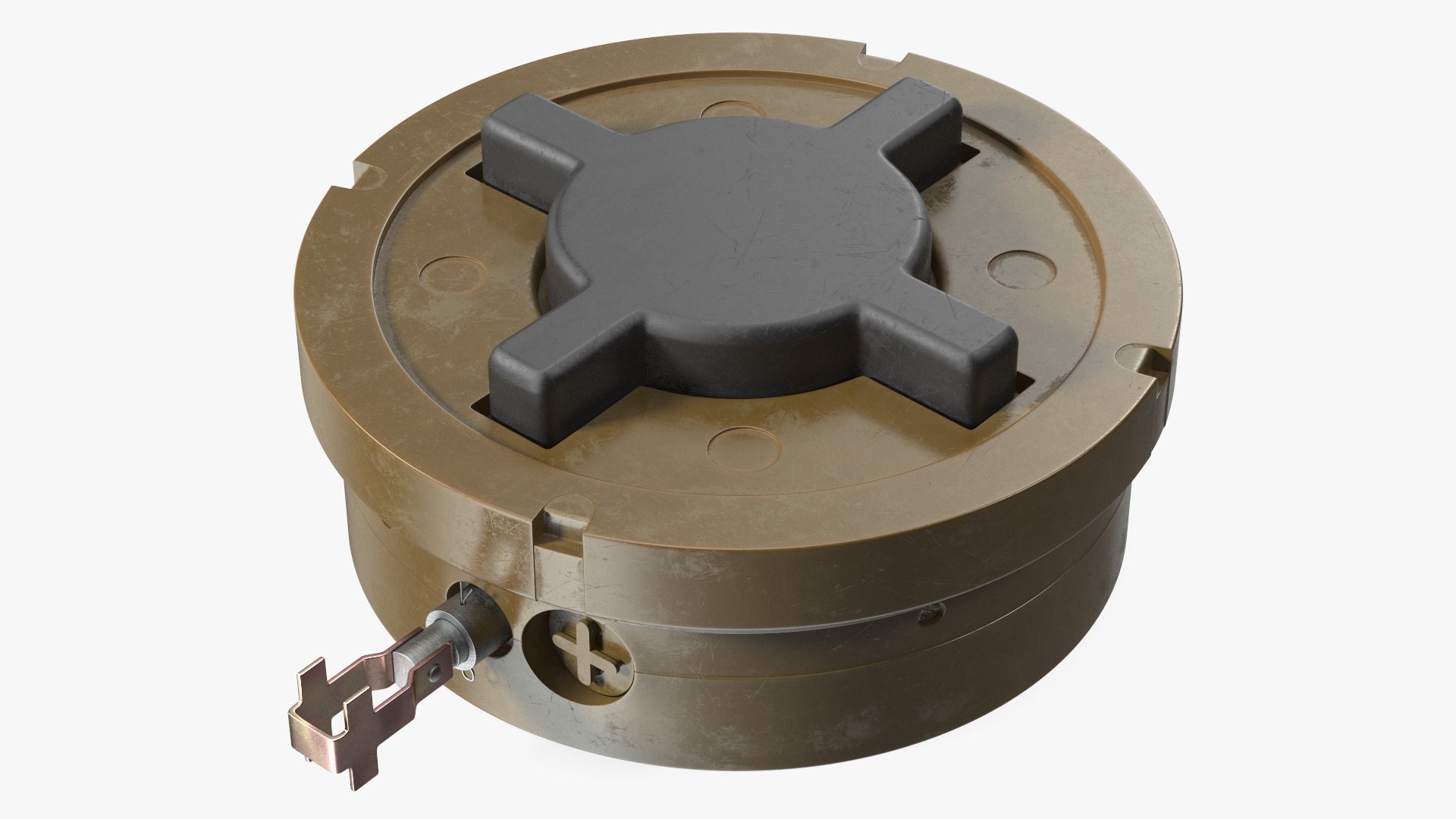 3D Military Blast Mine Green Brown model - TurboSquid 2130653