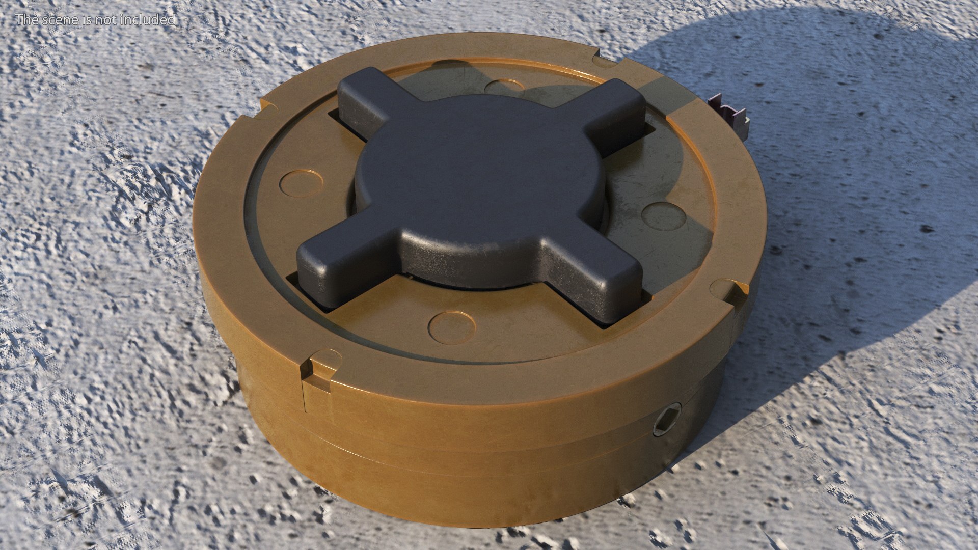 3D Military Blast Mine Green Brown Model - TurboSquid 2130653