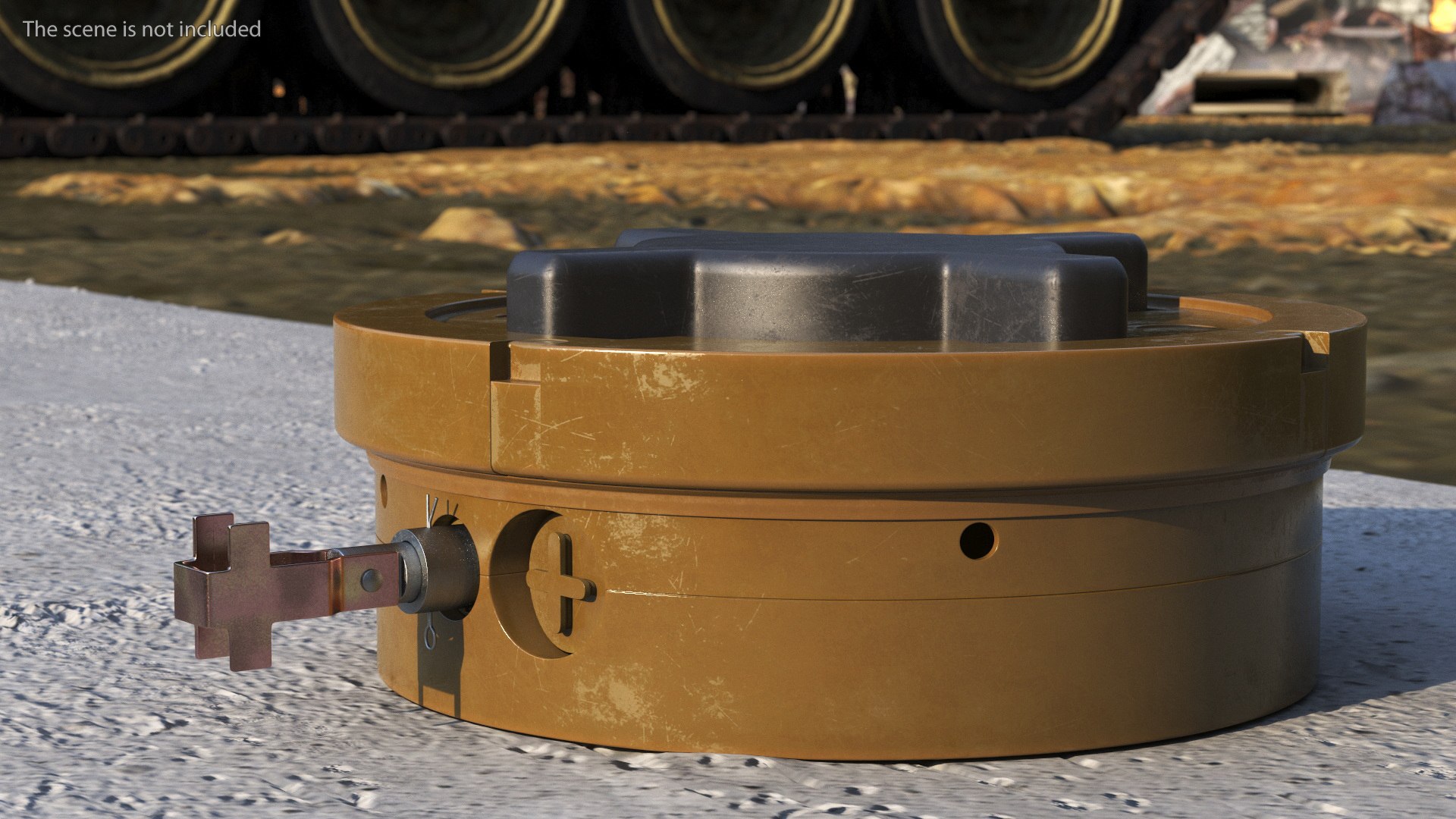 3D Military Blast Mine Green Brown Model - TurboSquid 2130653