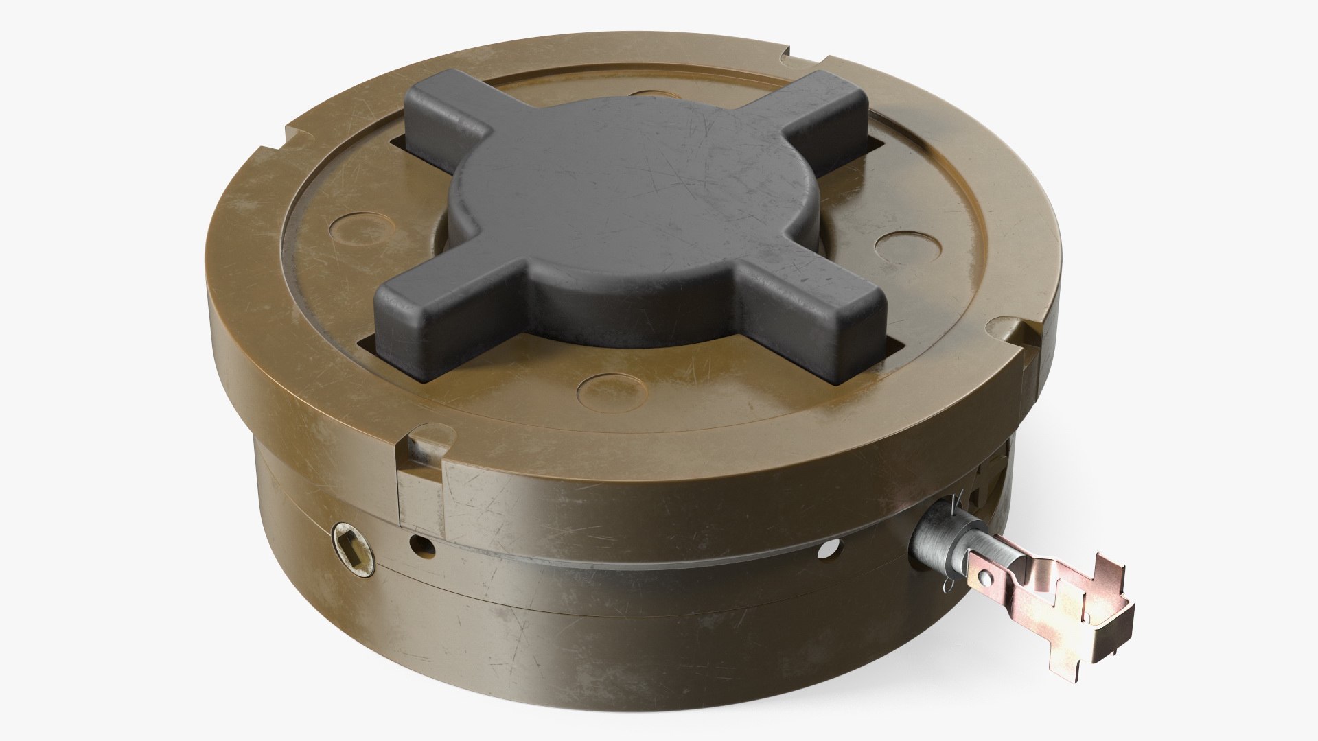 3D Military Blast Mine Green Brown Model - TurboSquid 2130653