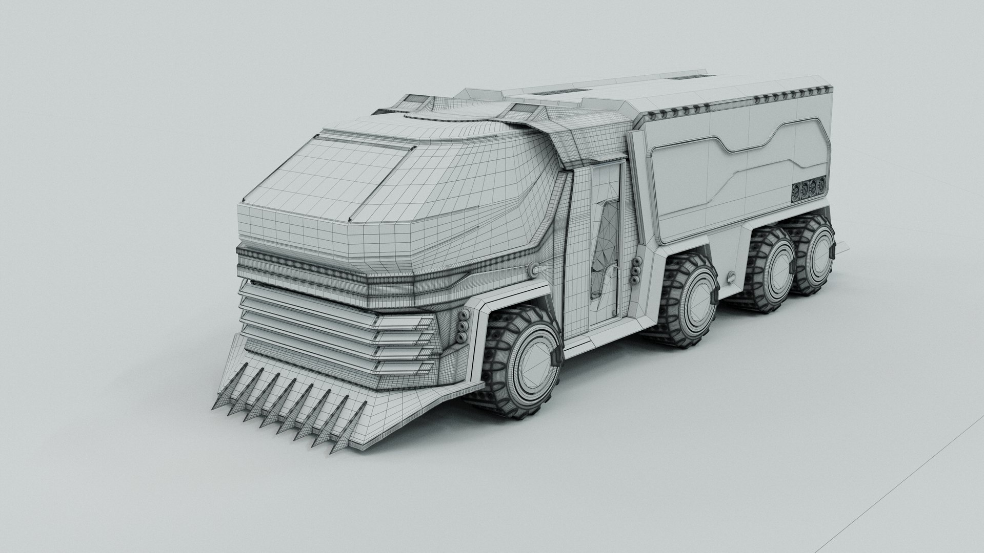 Scifi Futuristic Cyberpunk Truck 3D Model - TurboSquid 1761296
