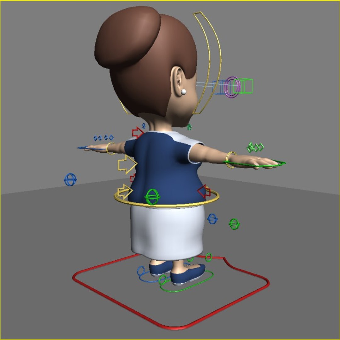 White Lady Rigged 3d Max