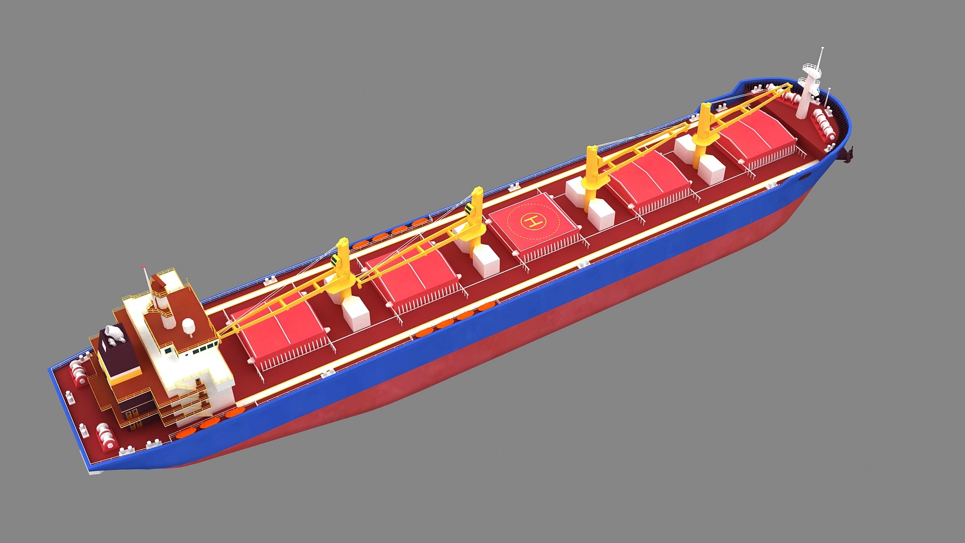 3D Bulk Carrier Ship 3D Model Model - TurboSquid 2340245