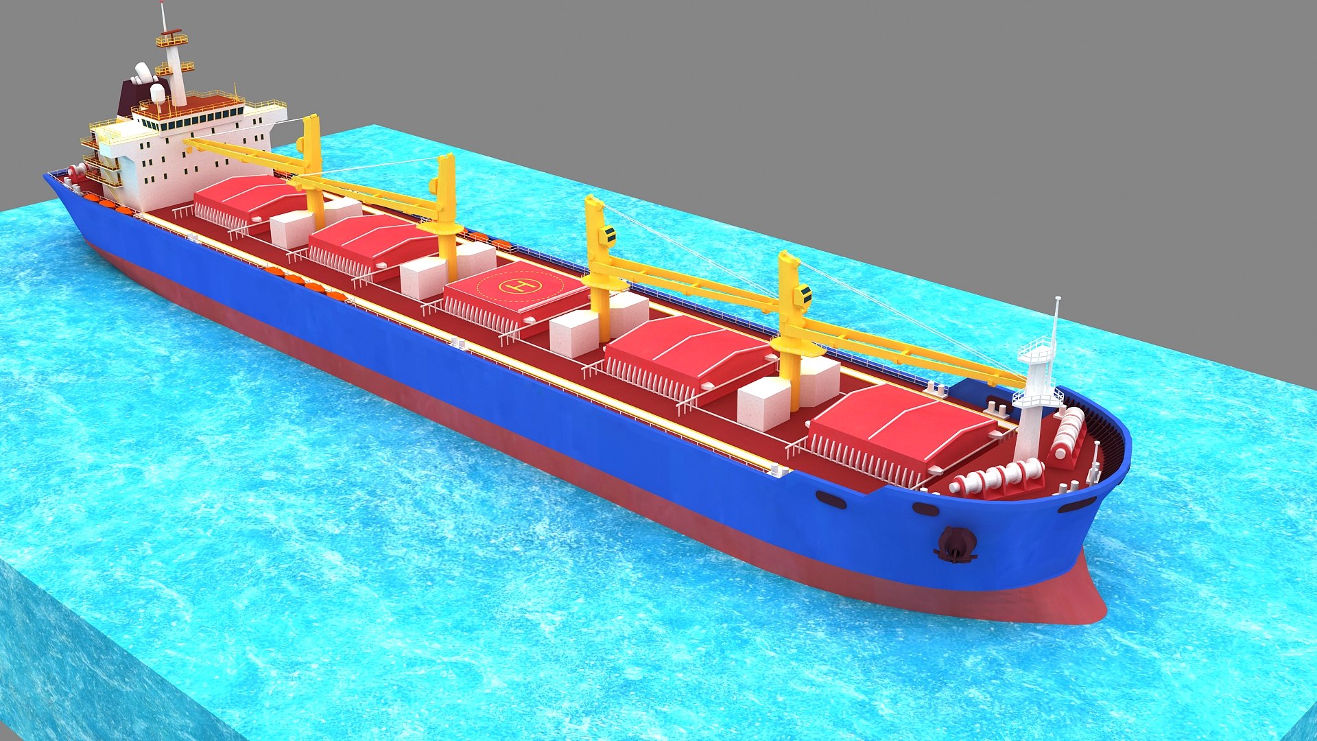 3D Bulk Carrier Ship 3D Model Model - TurboSquid 2340245