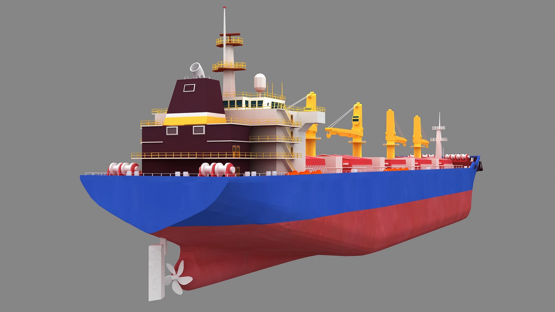 3D Bulk Carrier Ship 3D Model Model - TurboSquid 2340245