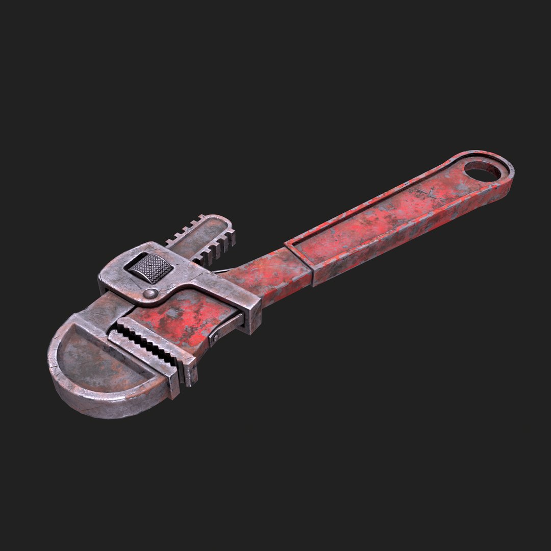 3D Game Ready Rusty Wrench model - TurboSquid 1767600