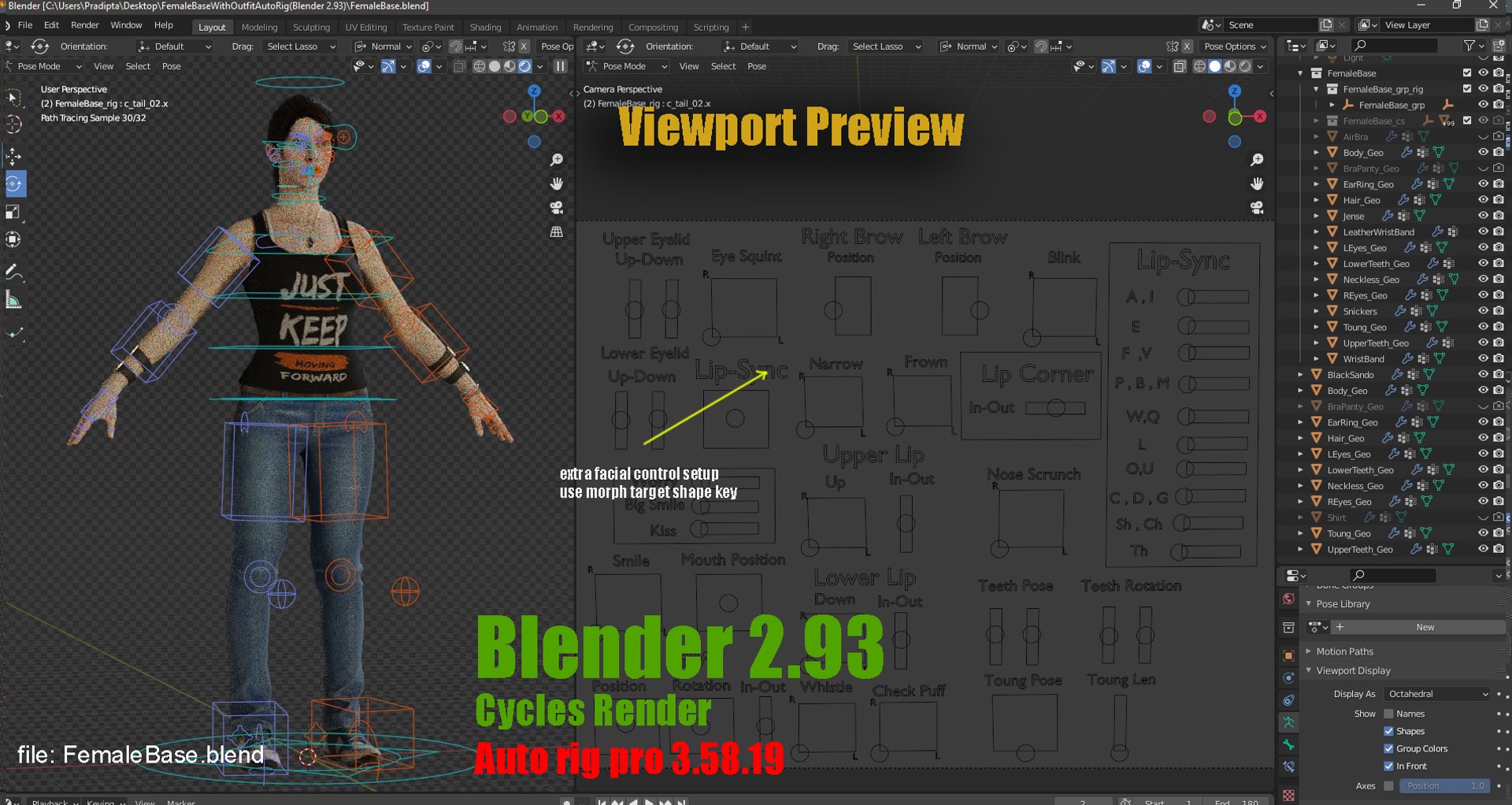 3D model Professional Girl Rig - TurboSquid 2094309